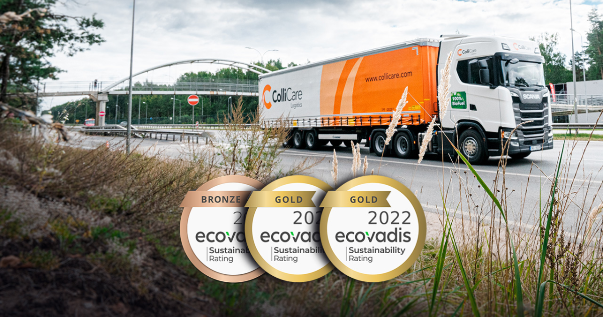 Gold medal Ecovadis | ColliCare Logistics - ColliCare Logistics